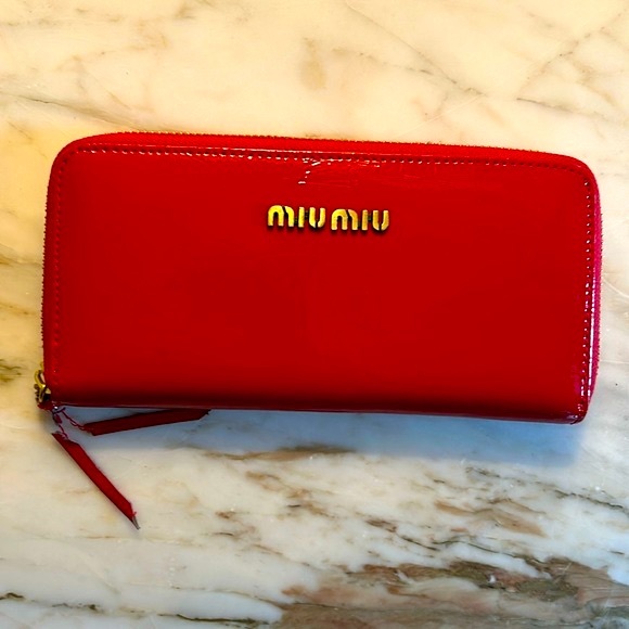 Miu Miu | Bags | Miu Miu Wallet Red | Poshmark